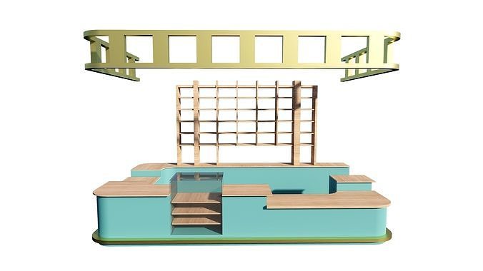 coffee shop counter 3D model | CGTrader