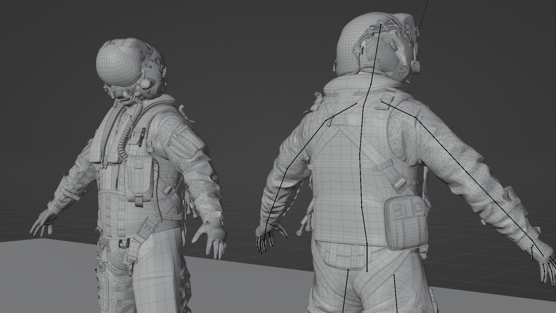 FLIGHT SUIT Fighter Pilot 3D model | CGTrader