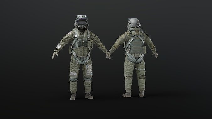 FLIGHT SUIT Fighter Pilot 3D model | CGTrader