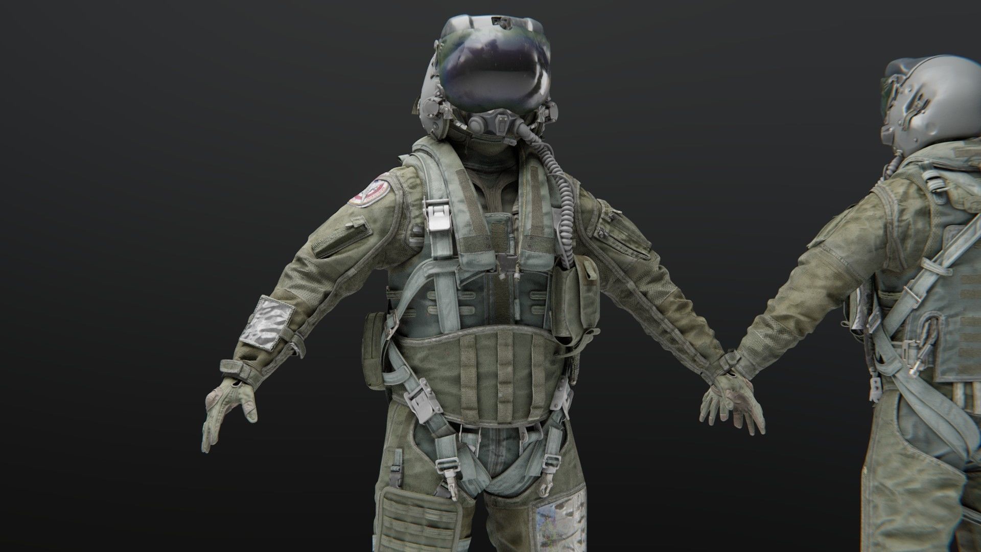 FLIGHT SUIT Fighter Pilot 3D model | CGTrader