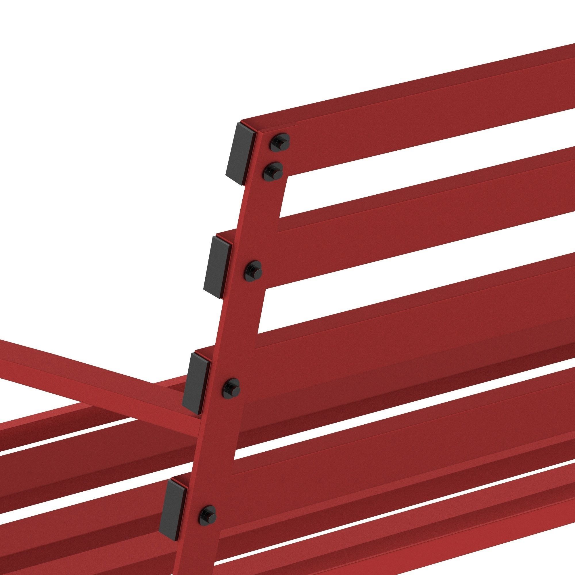 Rusko Outdoor Steel Garden Bench 3D model | CGTrader