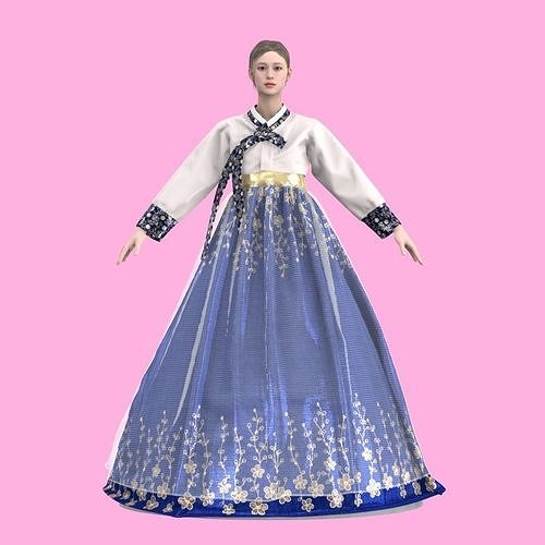 Hanbok for woman - Marvelous designer 3D model | CGTrader