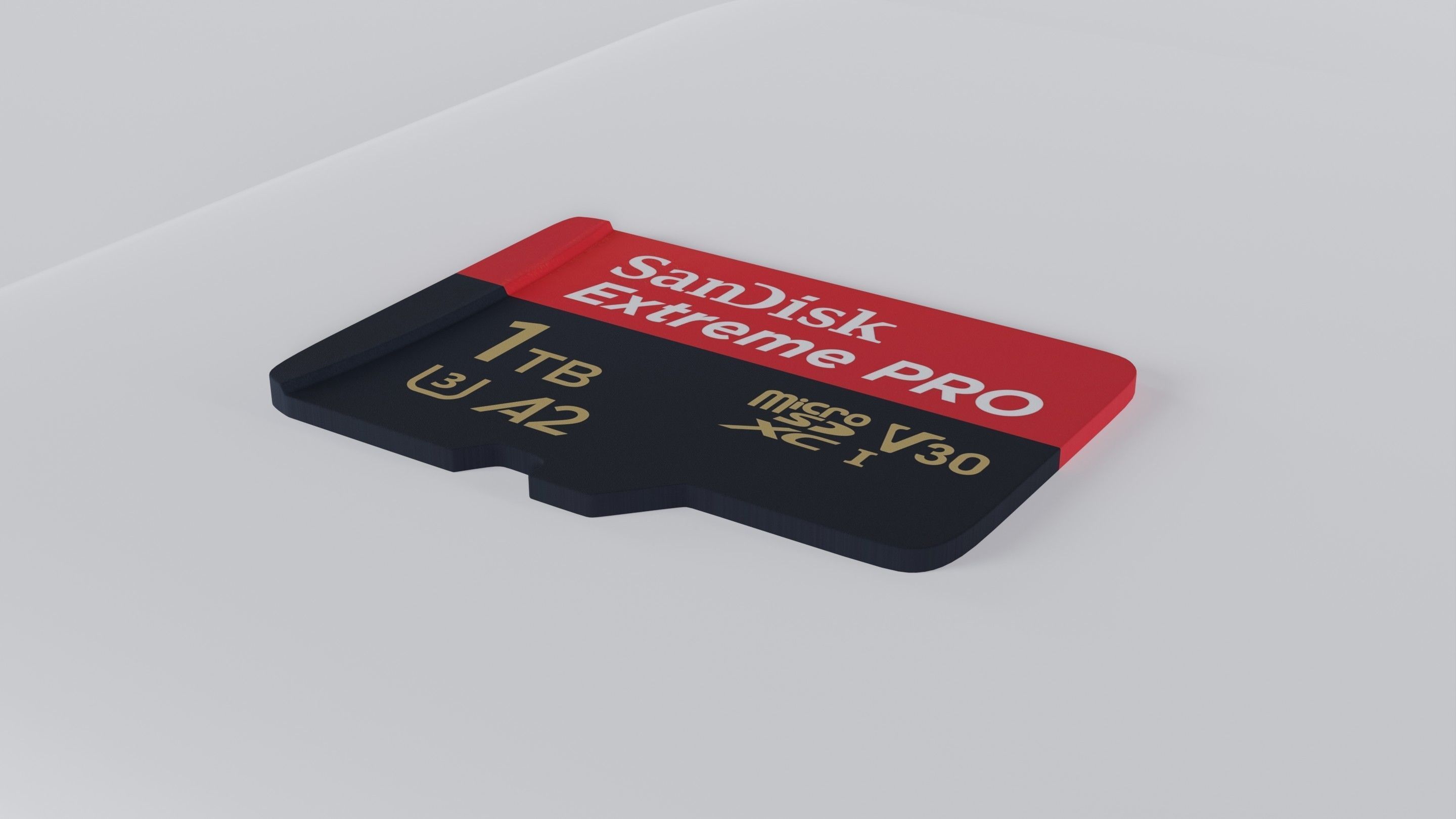 3D model SanDisk Extreme PRO - Micro SD card 1TB VR / AR / low-poly ...