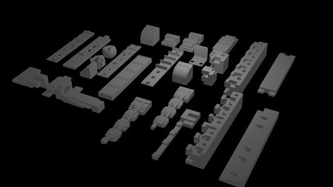Greebles Pack - 25 itens 3D model | CGTrader