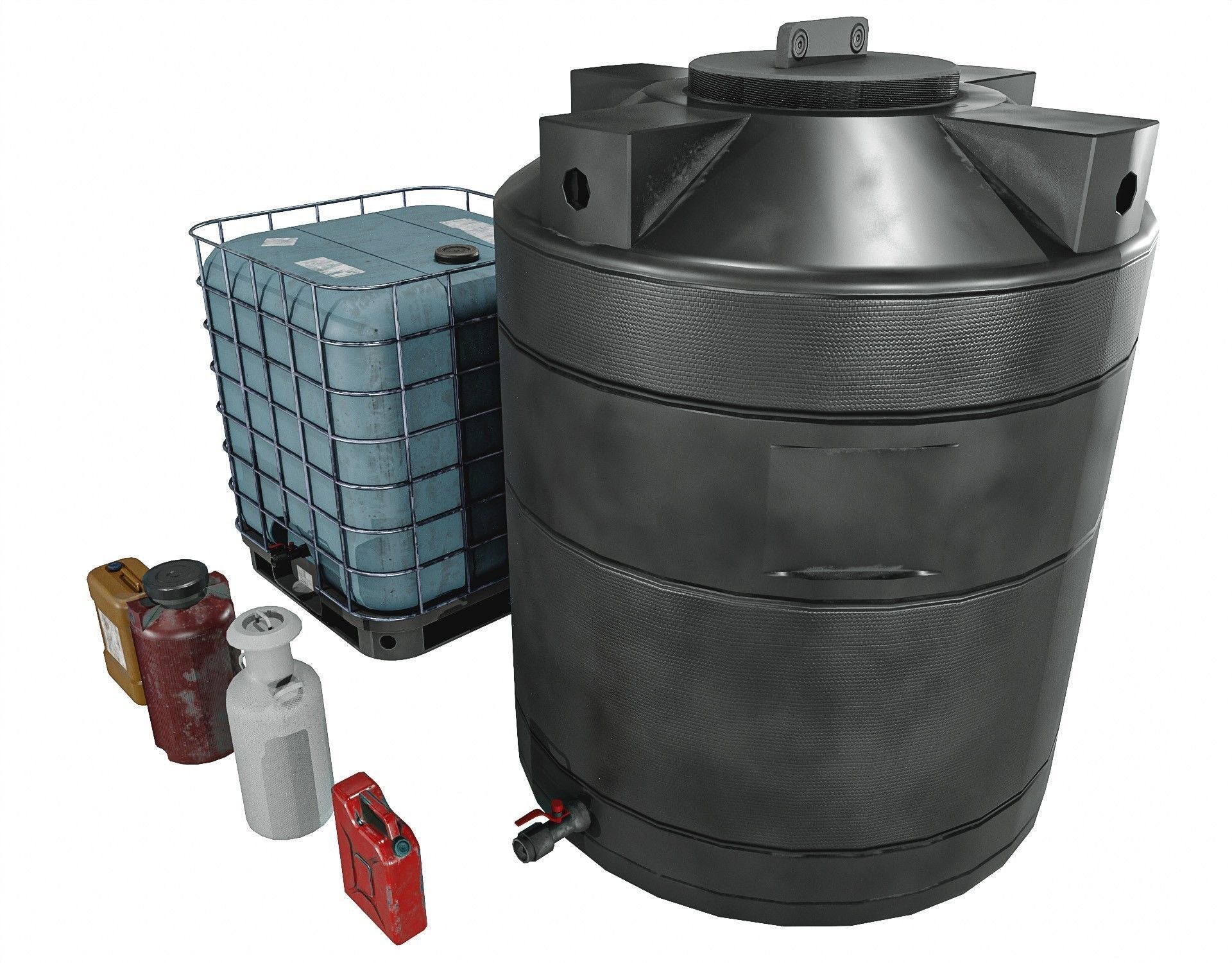 3D model Liquid Tanks Pack 5 Types VR / AR / low-poly | CGTrader