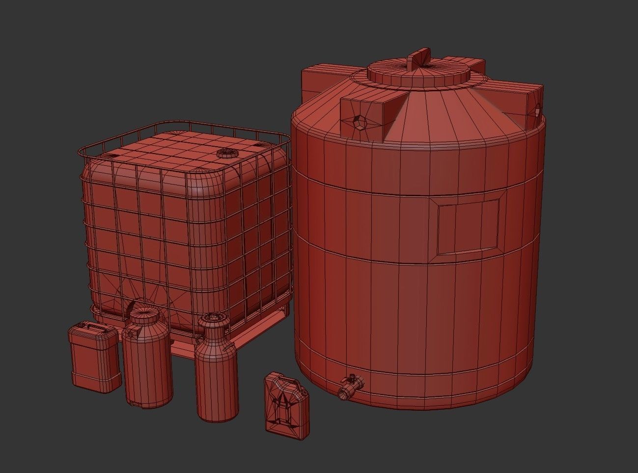 3D model Liquid Tanks Pack 5 Types VR / AR / low-poly | CGTrader