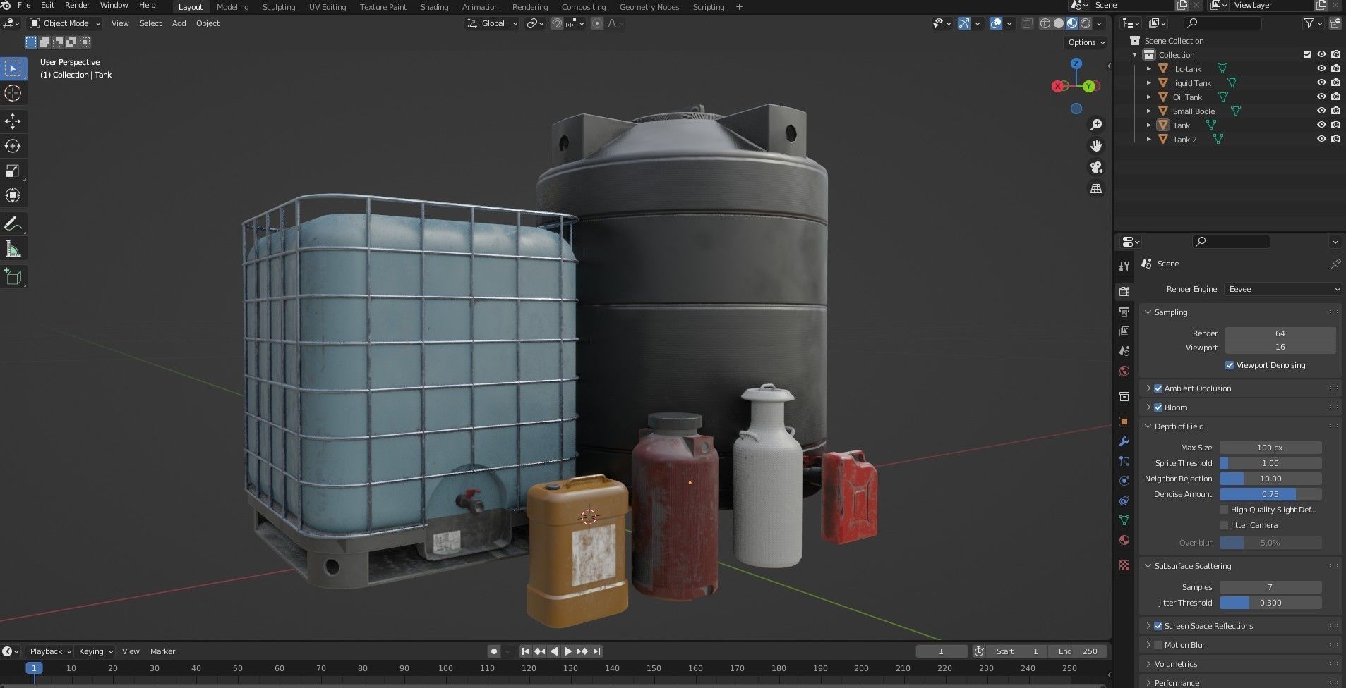 3D model Liquid Tanks Pack 5 Types VR / AR / low-poly | CGTrader