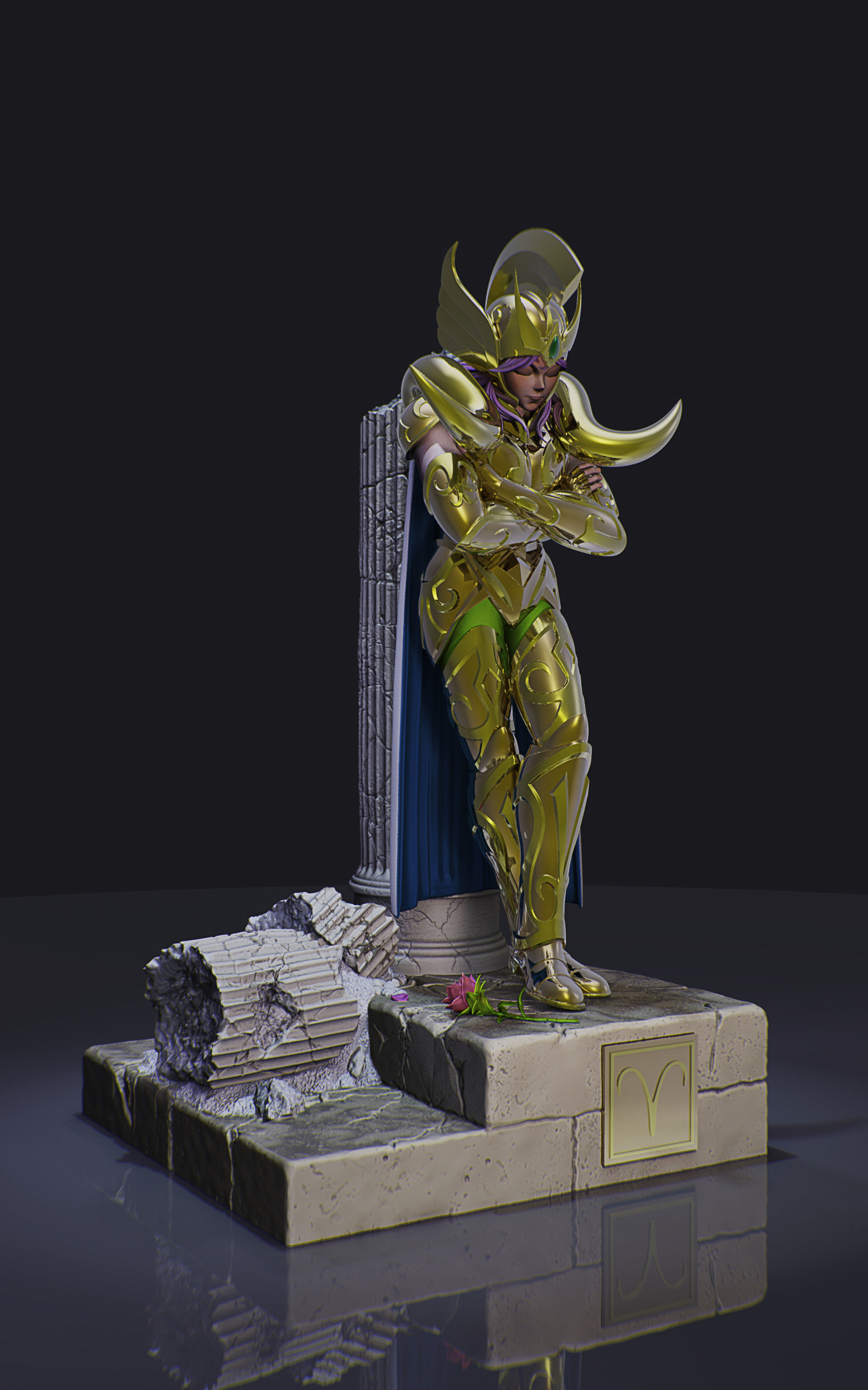 Knights Of The Zodiac - Mu of Aries 3D model 3D printable | CGTrader