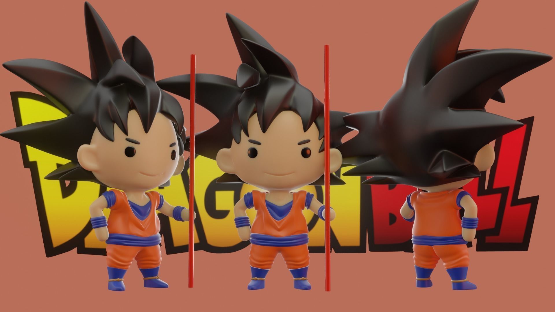 Goku Chibi - Dragon Ball 3D model 3D printable | CGTrader