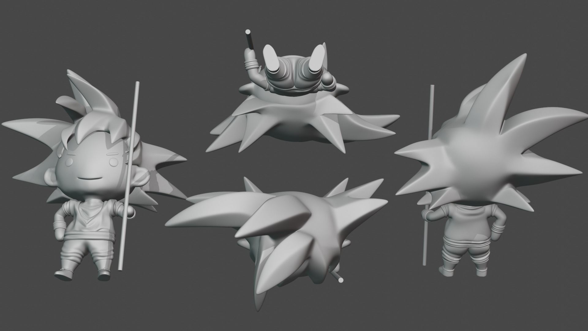 Goku Chibi - Dragon Ball 3D model 3D printable | CGTrader