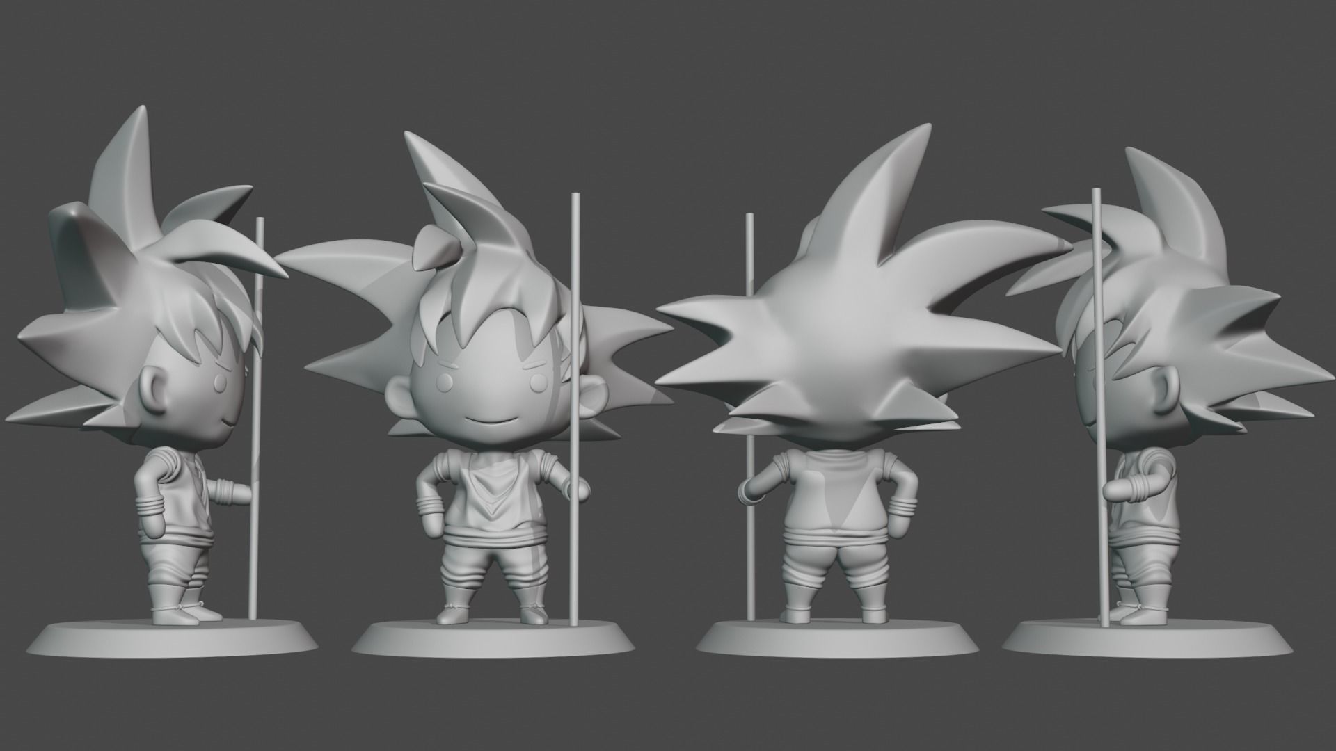 Goku Chibi - Dragon Ball 3D model 3D printable | CGTrader
