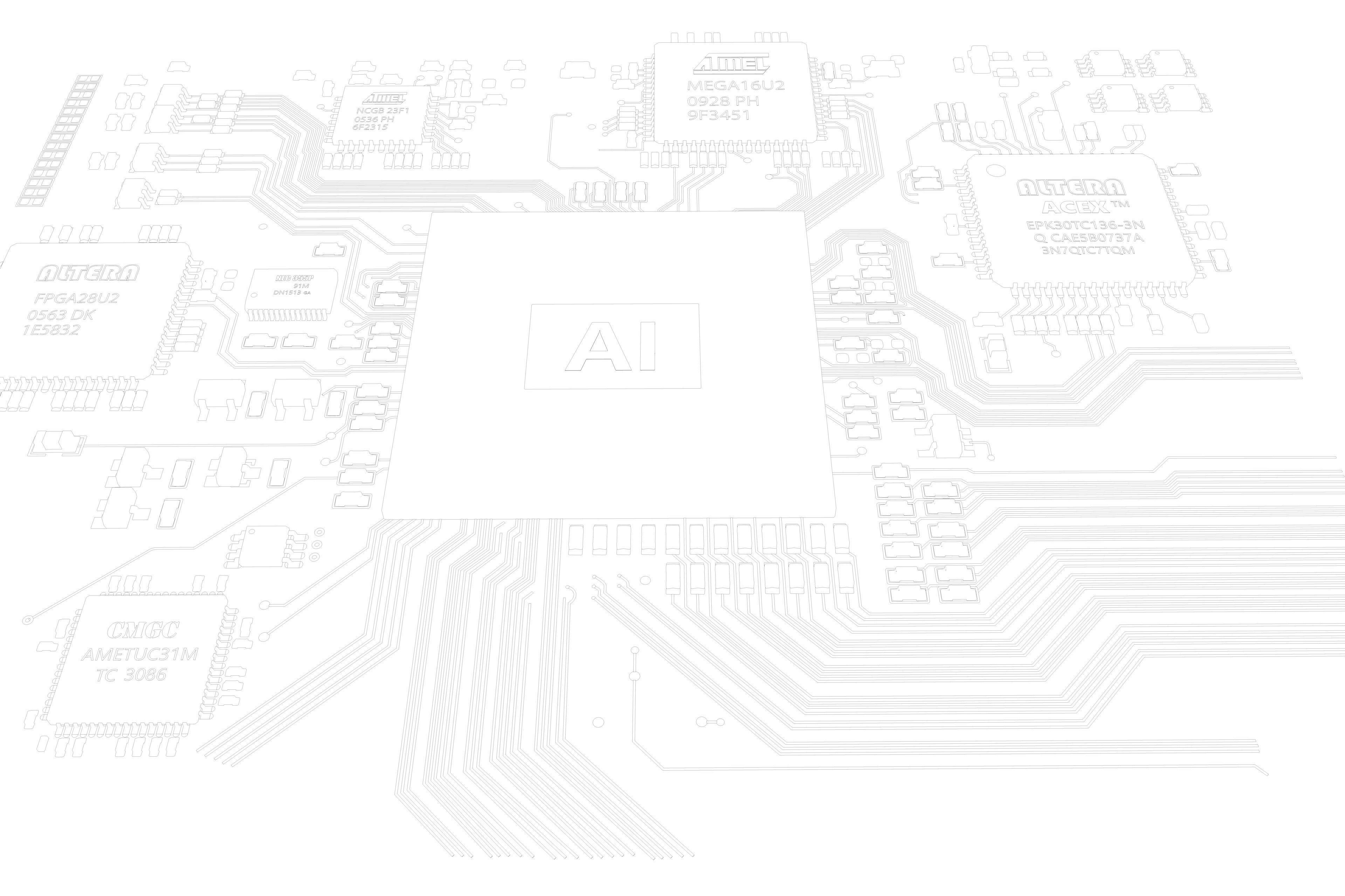 Electronic chip circuit board 3D model | CGTrader
