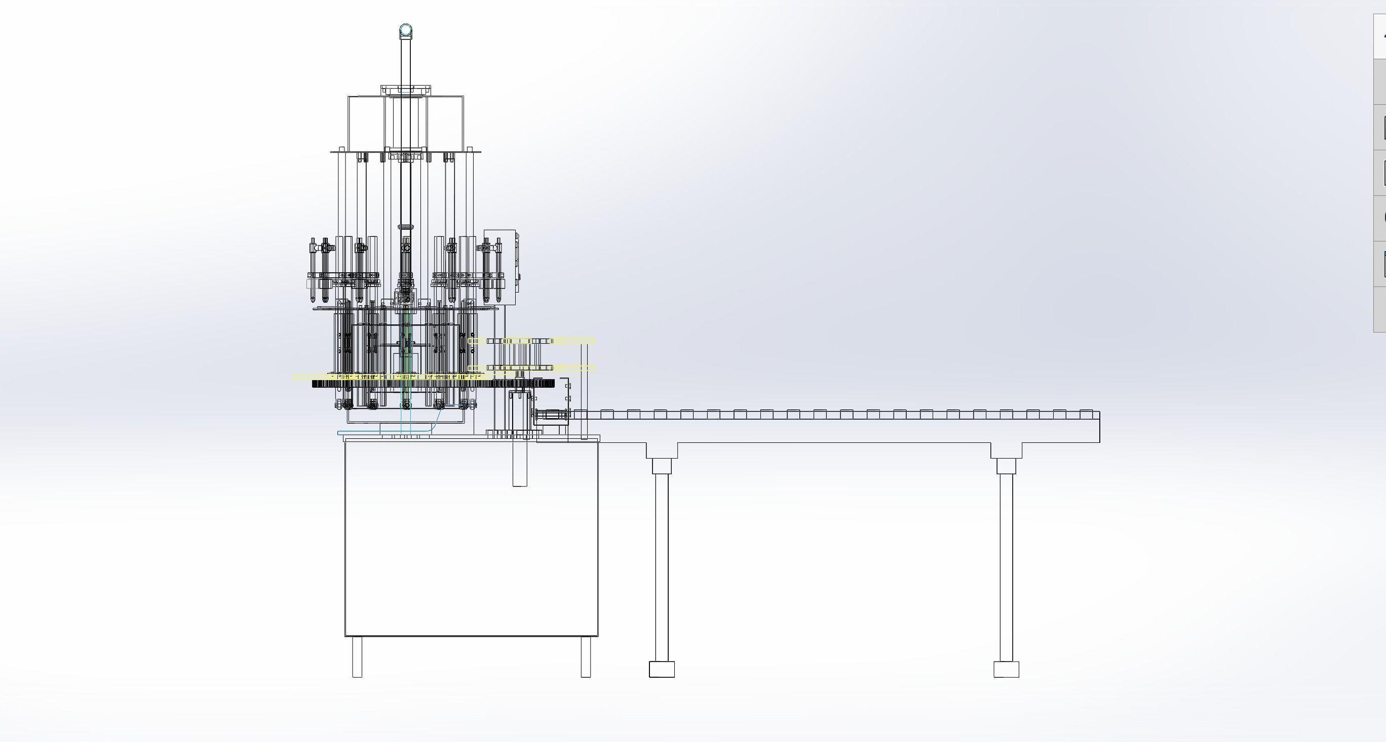 Liquid filling machine assembly line 3D model | CGTrader