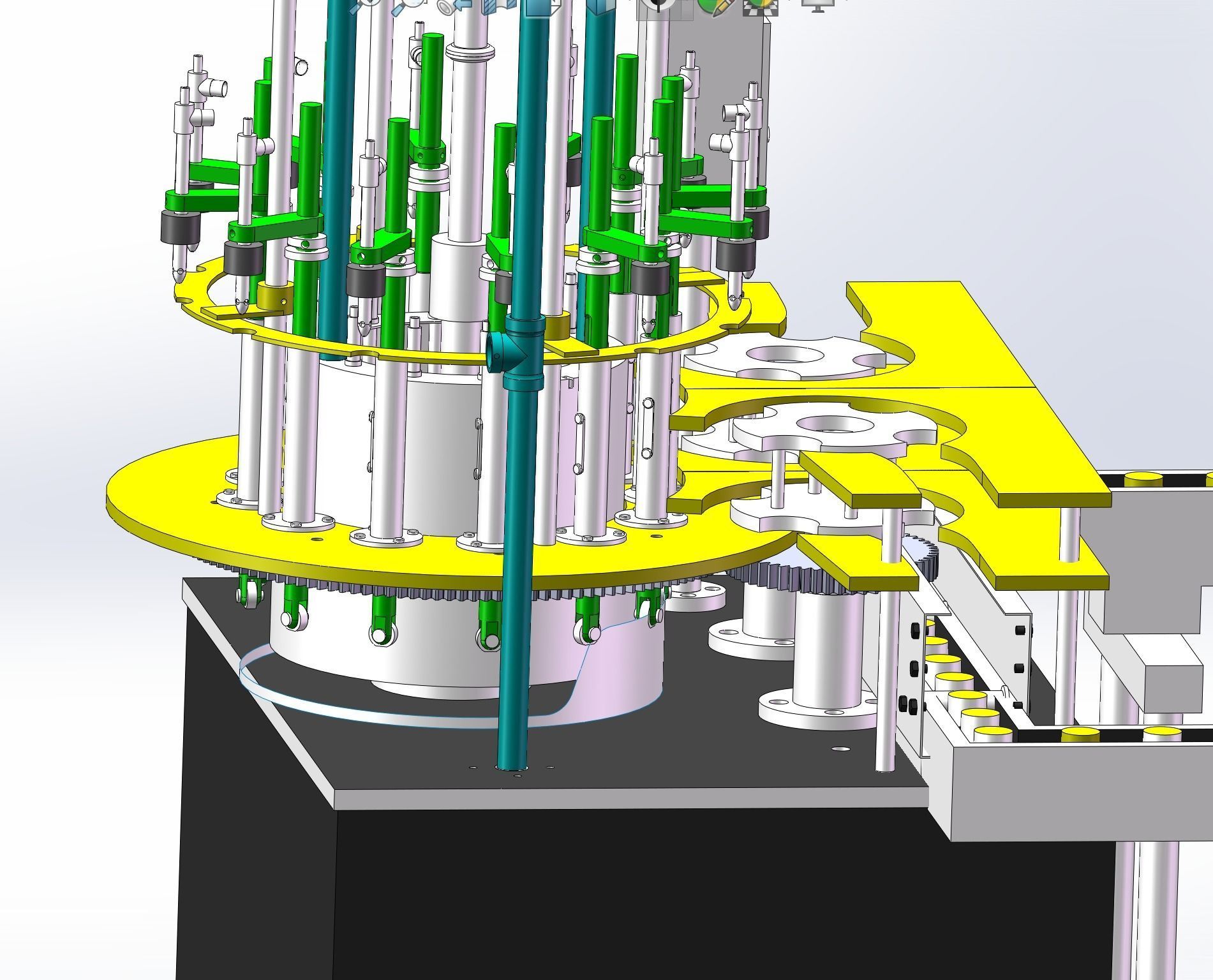 Liquid filling machine assembly line 3D model | CGTrader