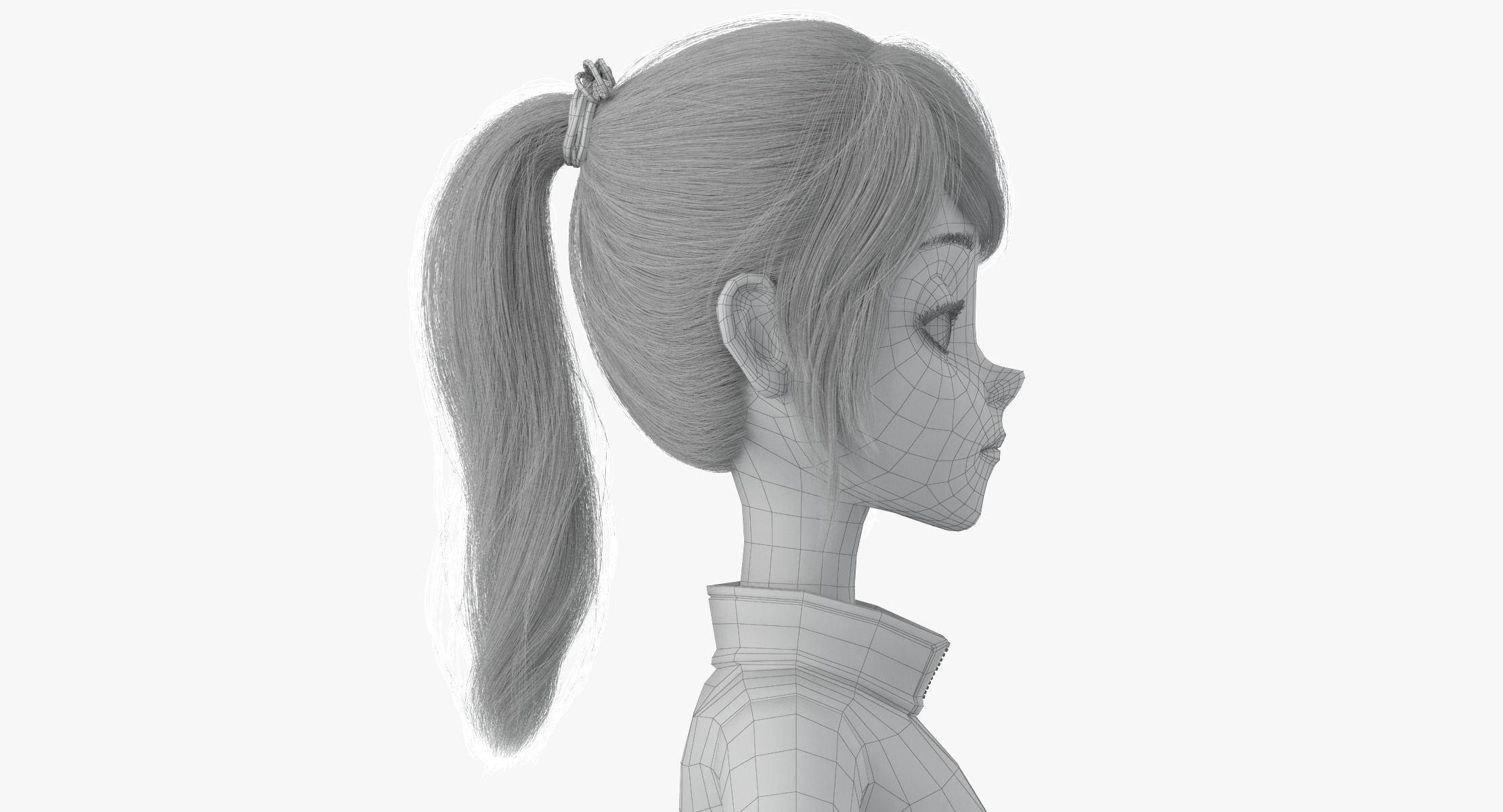 Cartoon Moto Girl Rigged 3D model rigged | CGTrader