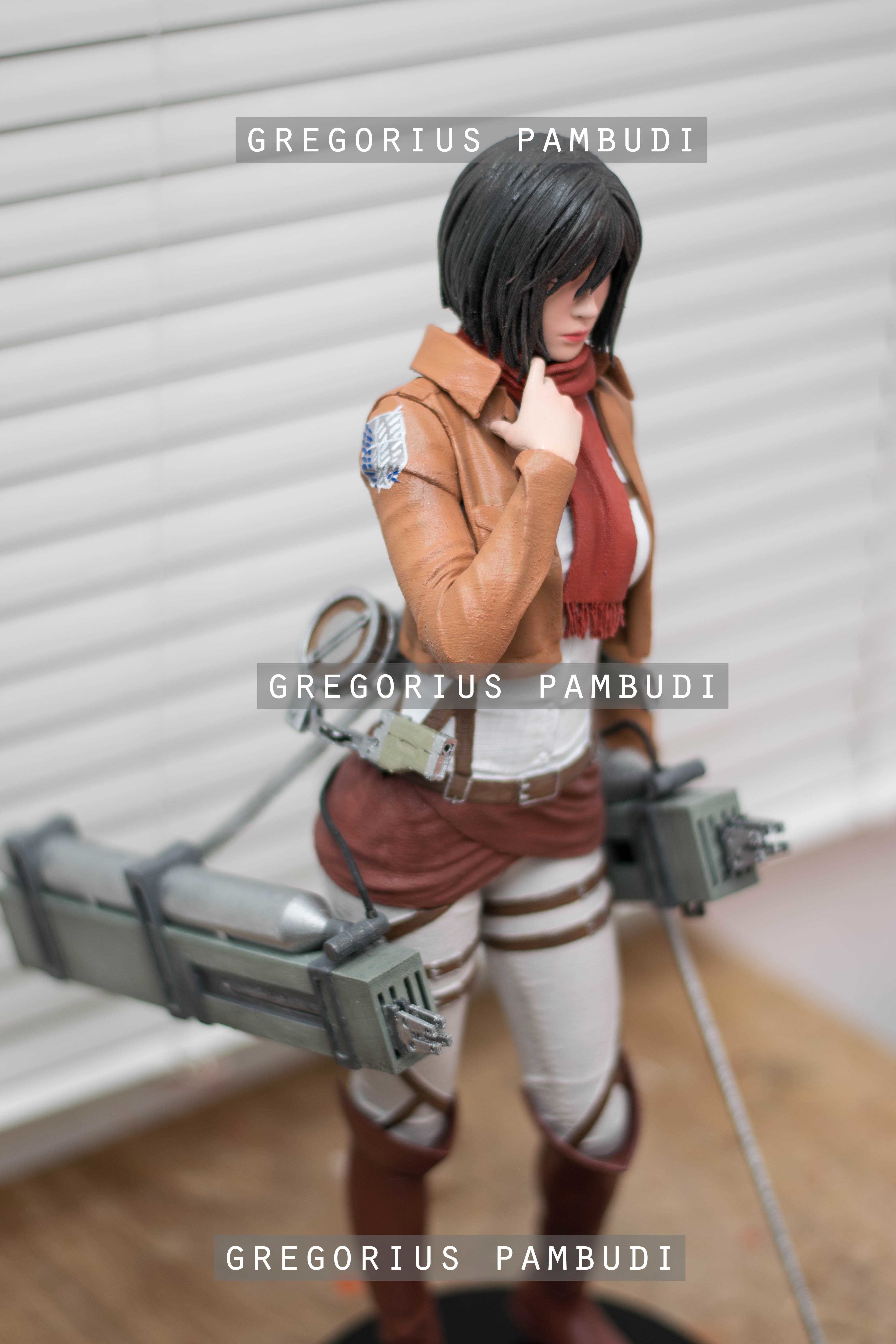 Mikasa Ackerman Attack on Titan Fan Art Statue 3d Printable 3D model 3D ...