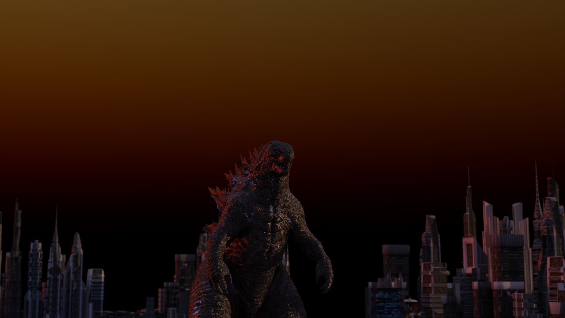 Godzilla - The Ultimate Roar 3D model animated rigged | CGTrader