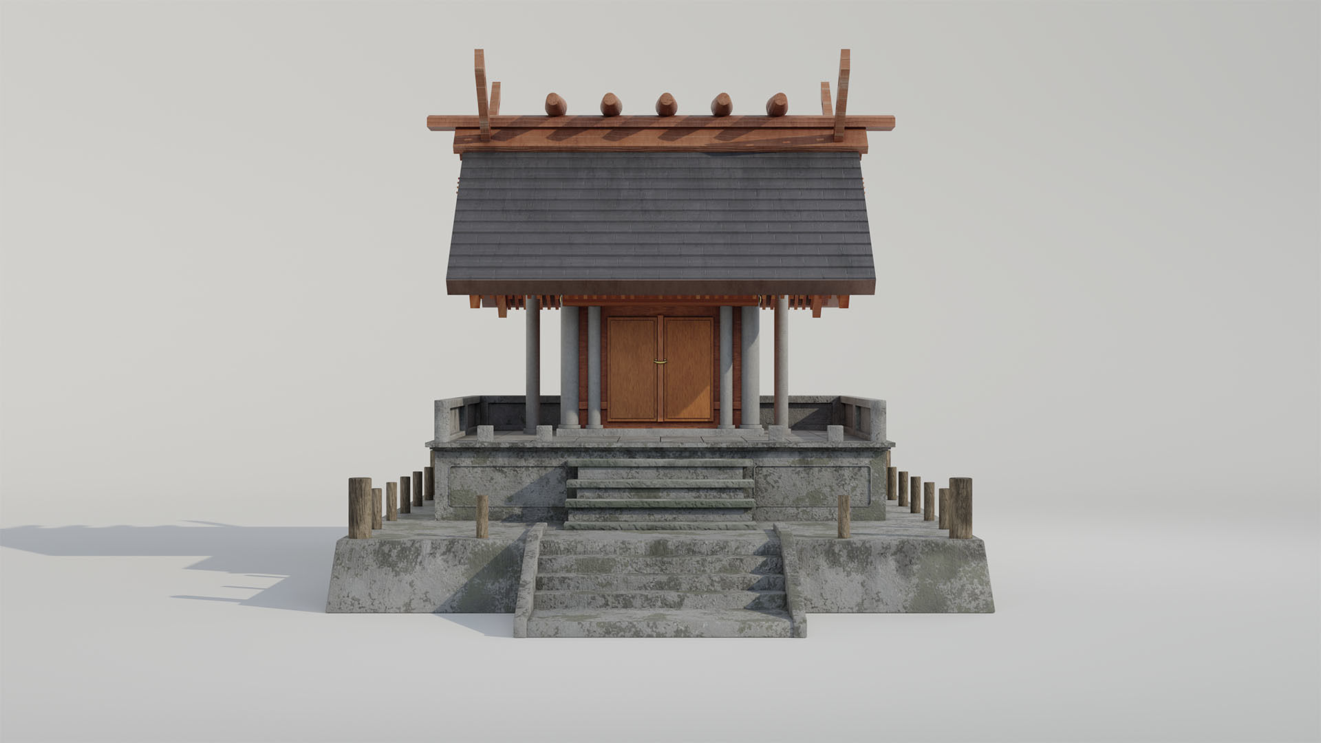 3D model Japanese Temple - Game Ready - PBR VR / AR / low-poly | CGTrader