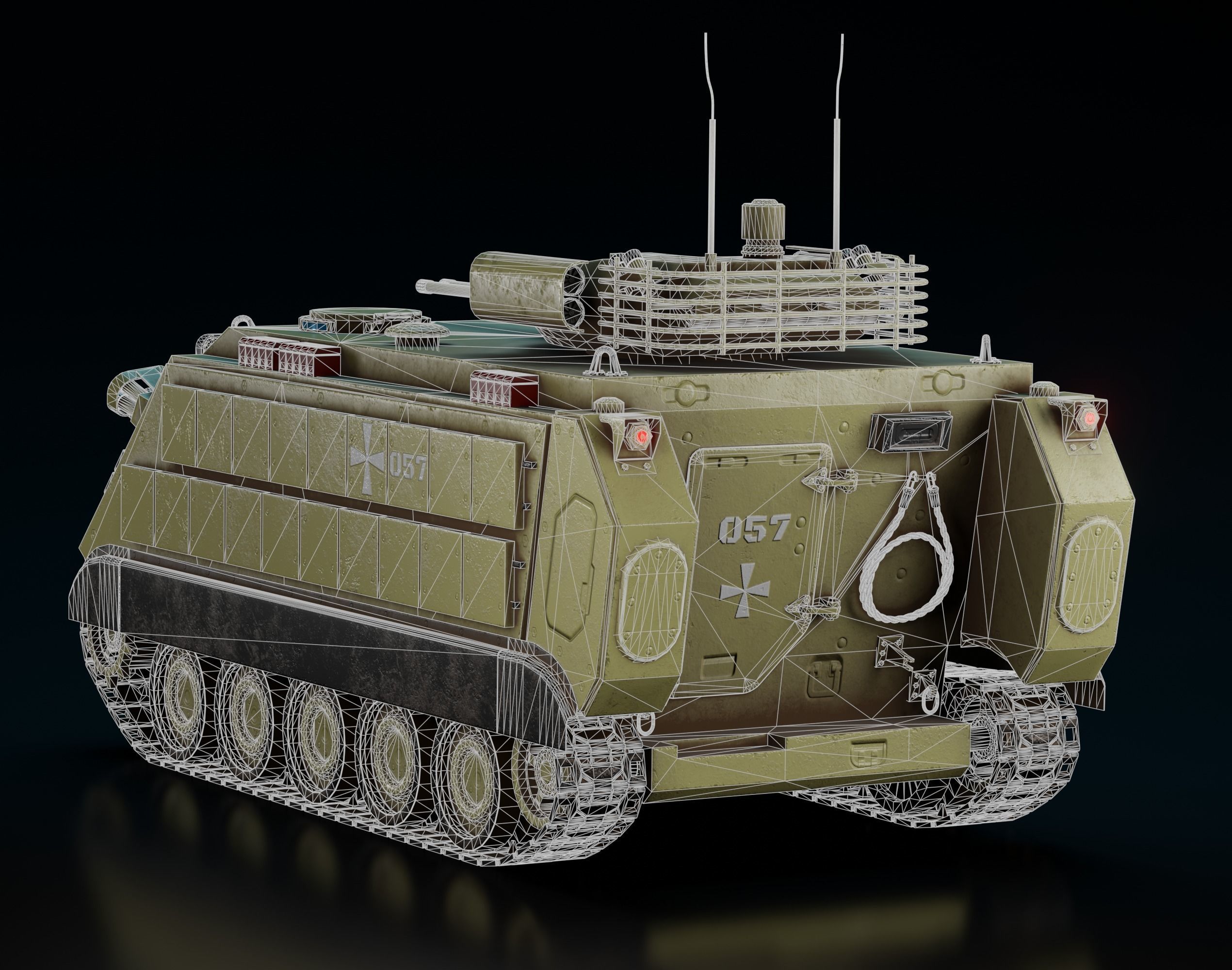 3D model M113 Modernized Tank - Armored personnel carrier VR / AR / low ...