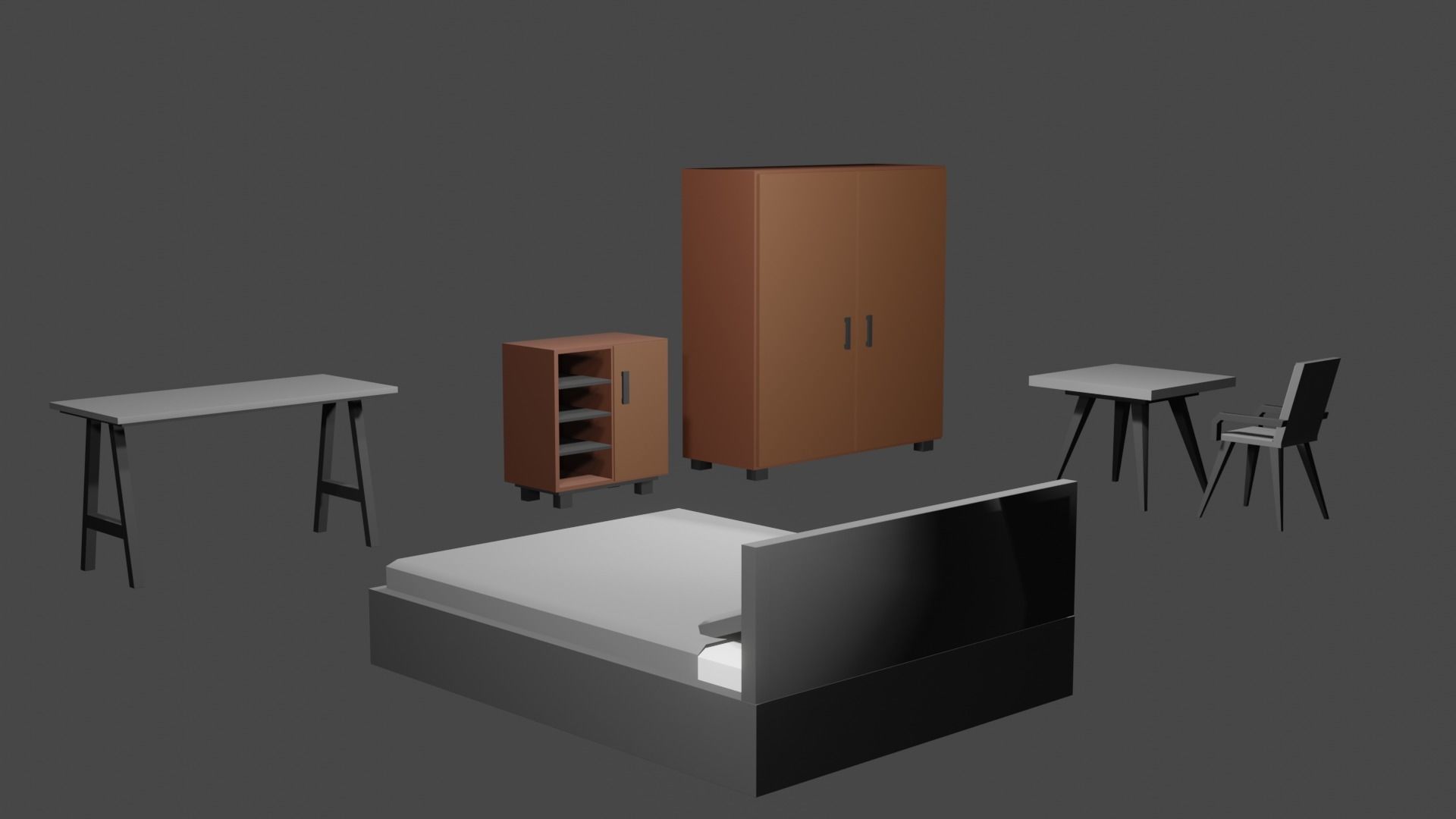 Low Poly Furniture Pack 35 pieces Textured free VR / AR / low-poly 3D ...