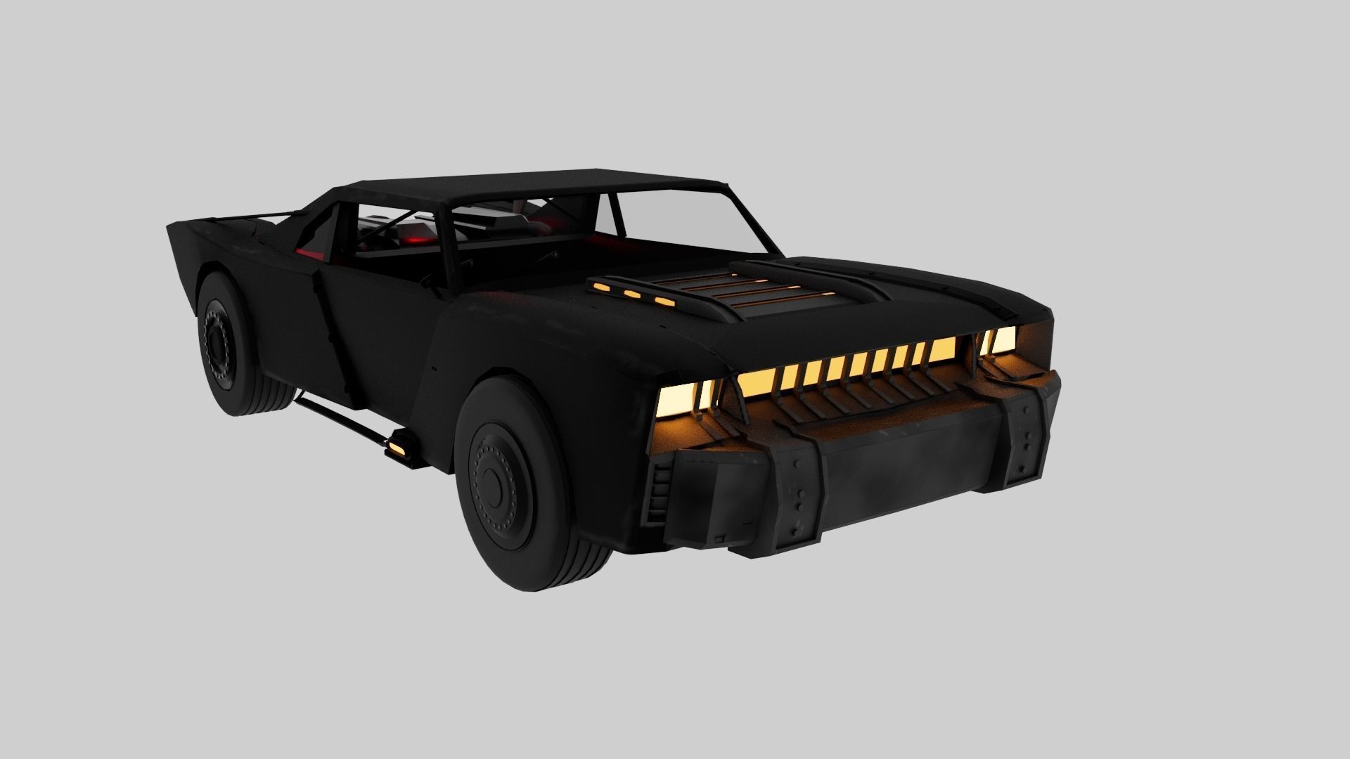 The Batman 2022 batmobile iwth lights 3D model | CGTrader