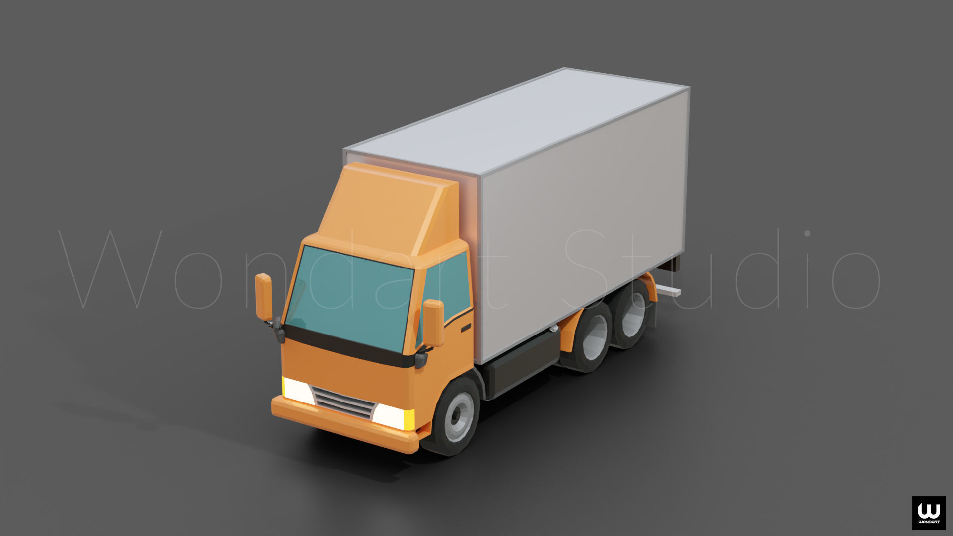 3D model Concept Cartoon Lorry Truck VR / AR / low-poly | CGTrader