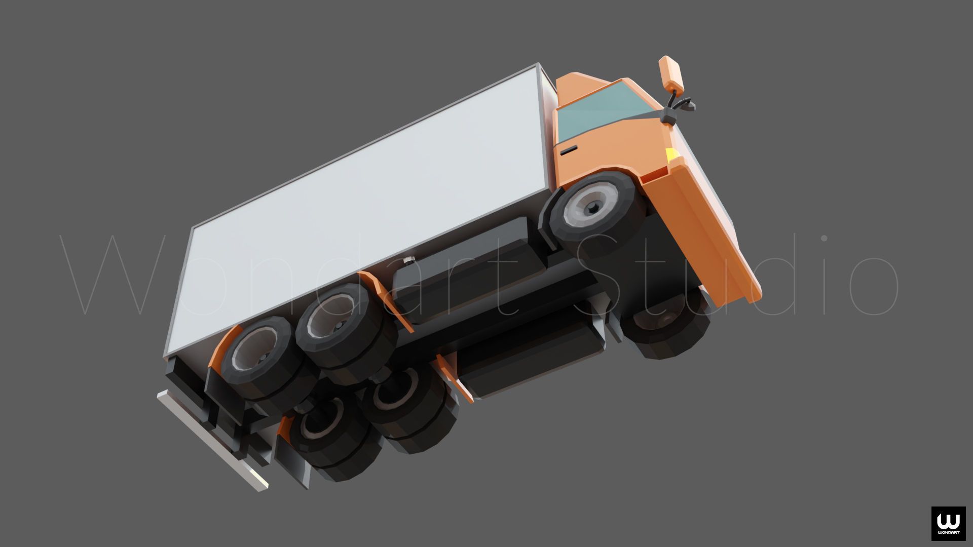 3D model Concept Cartoon Lorry Truck VR / AR / low-poly | CGTrader