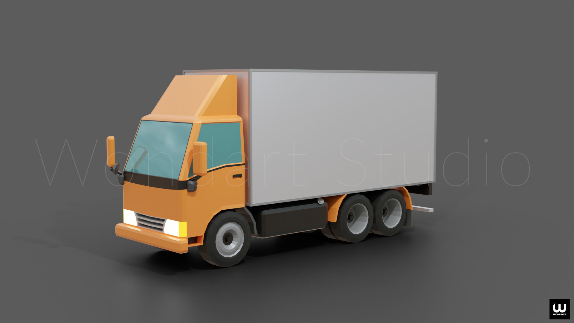 3D model Concept Cartoon Lorry Truck VR / AR / low-poly | CGTrader