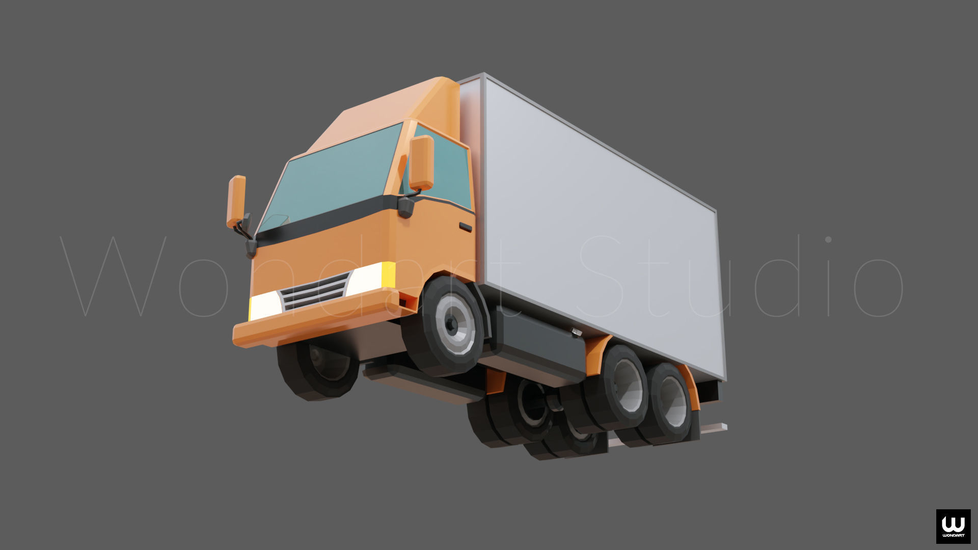 3D model Concept Cartoon Lorry Truck VR / AR / low-poly | CGTrader