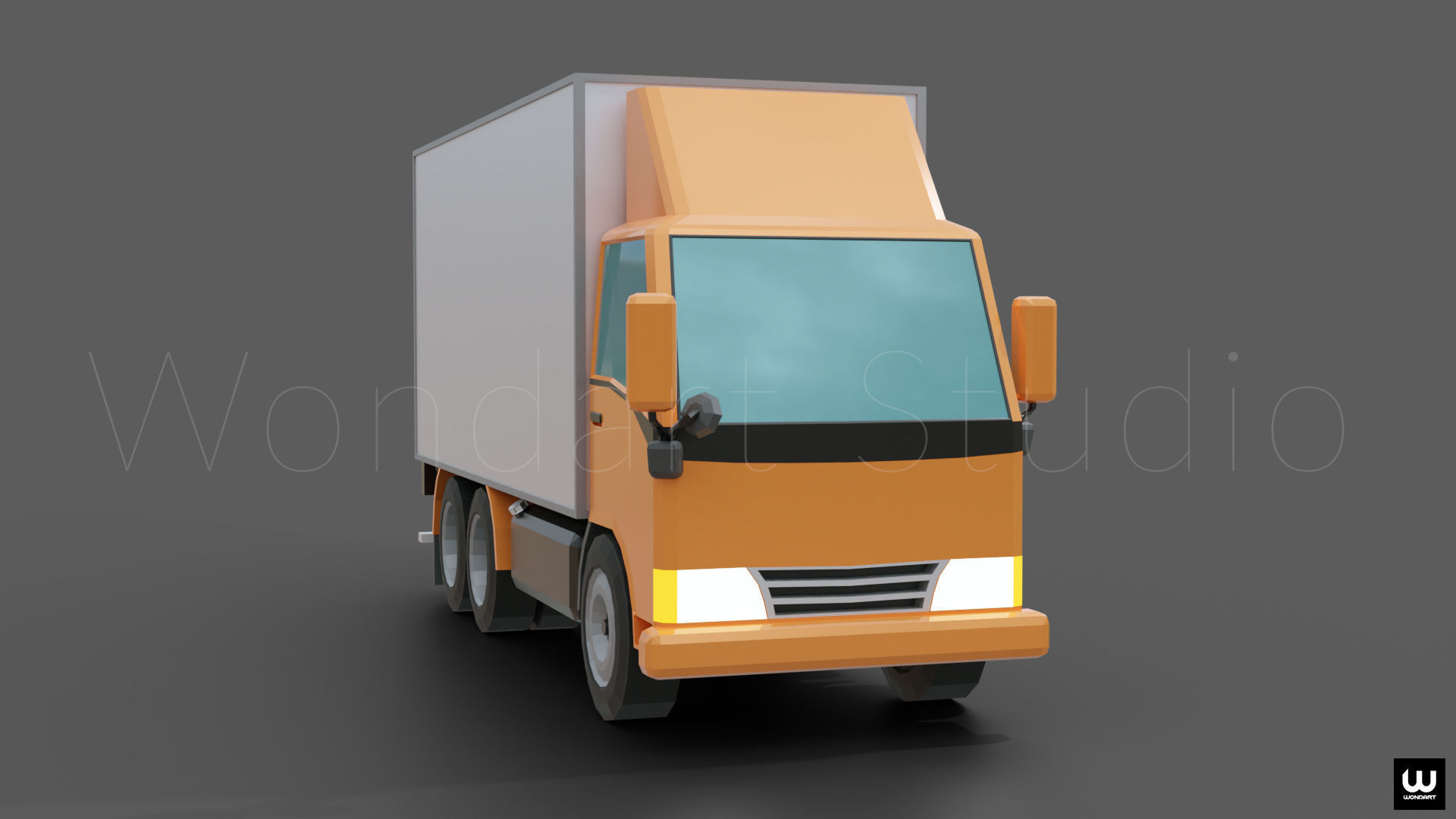 3D model Concept Cartoon Lorry Truck VR / AR / low-poly | CGTrader