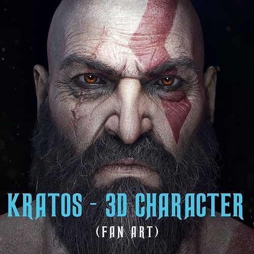 3d Model Kratos God Of War Fan Art 3d Model Vr Ar Low Poly Cgtrader
