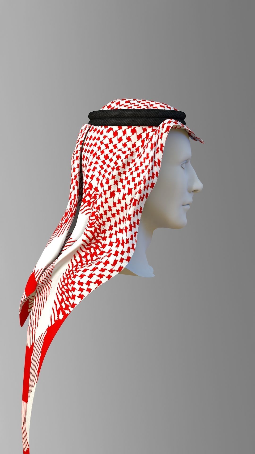 Saudi Shemagh 3D model | CGTrader
