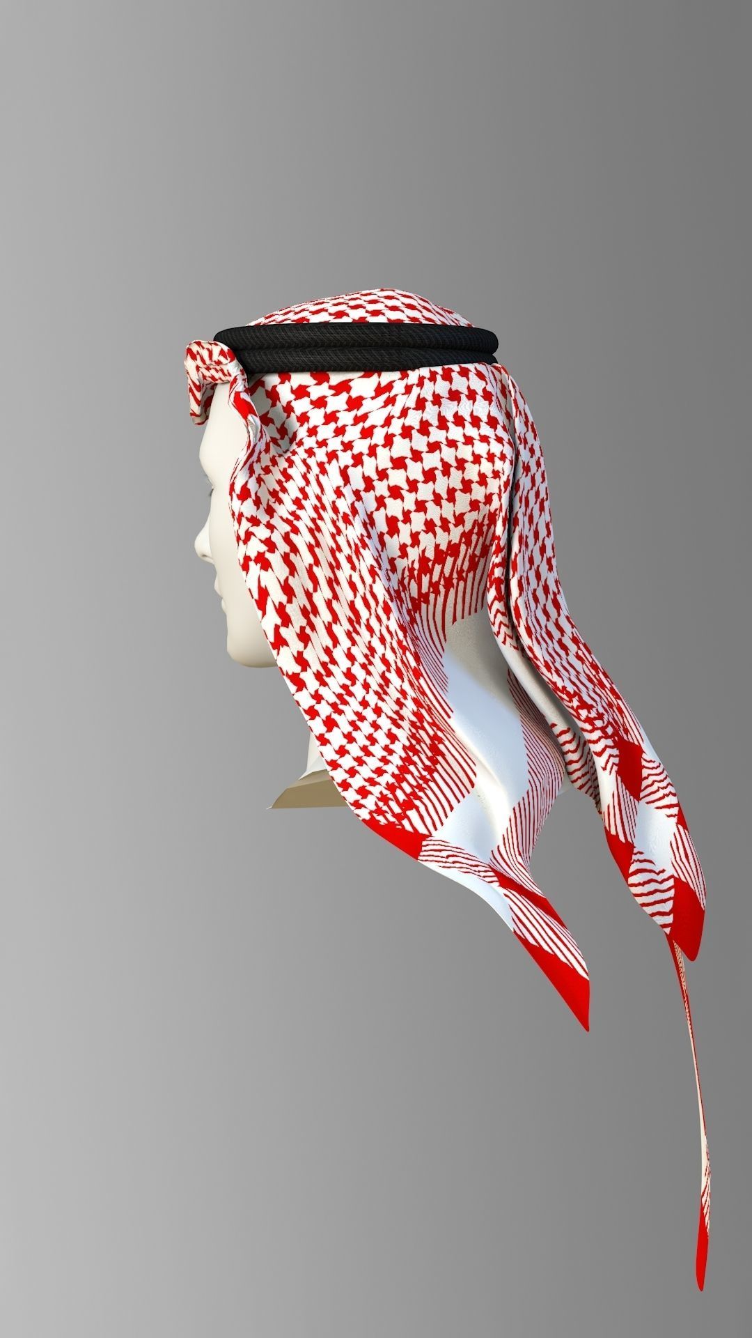 Saudi Shemagh 3D model | CGTrader