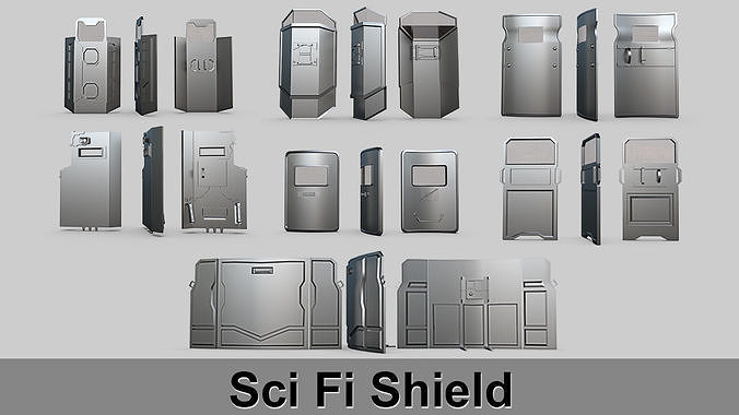 Sci-Fi Shield Base Mesh 3D model | CGTrader