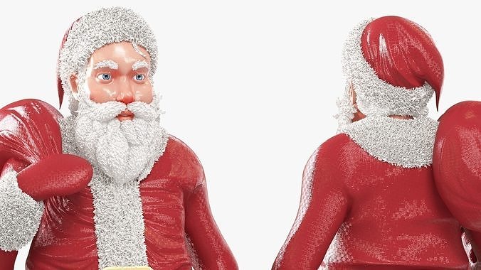 Santa Claus plastic toy model 3D model | CGTrader
