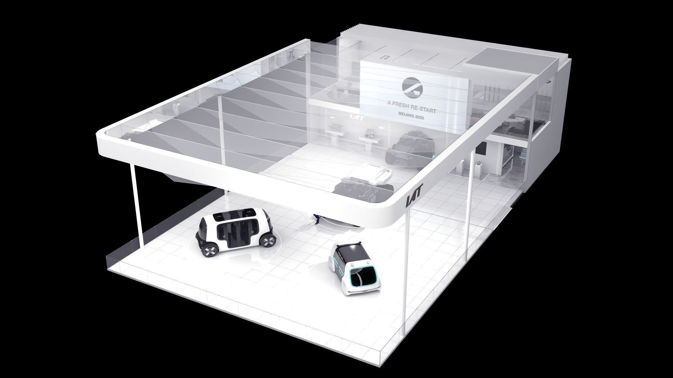 auto booth 3D model | CGTrader