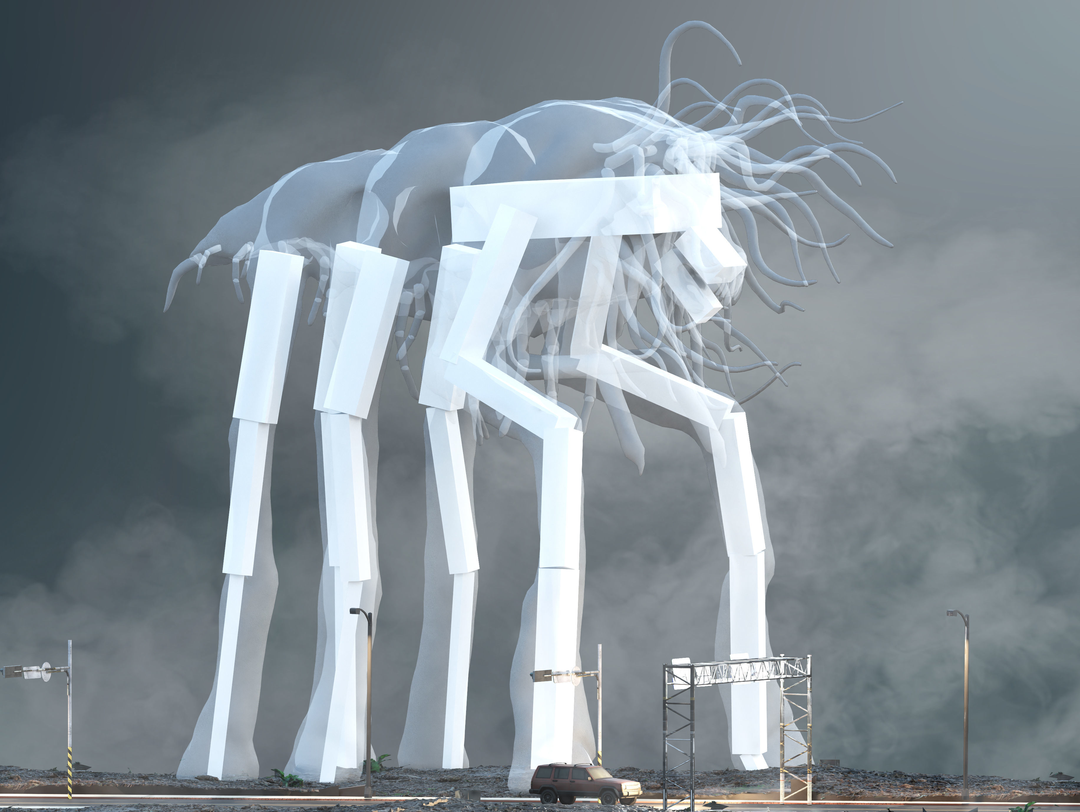 3D model Creature of the Mist VR / AR / low-poly rigged | CGTrader