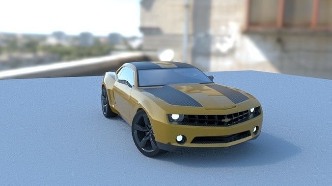 Chevrolet Camaro Bumblebee Rigged Car 3D model rigged | CGTrader