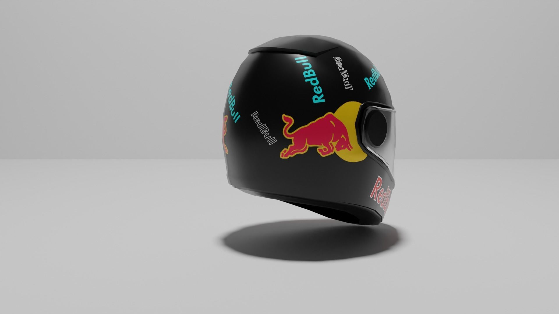 3D model Red bull Helmet VR / AR / low-poly | CGTrader
