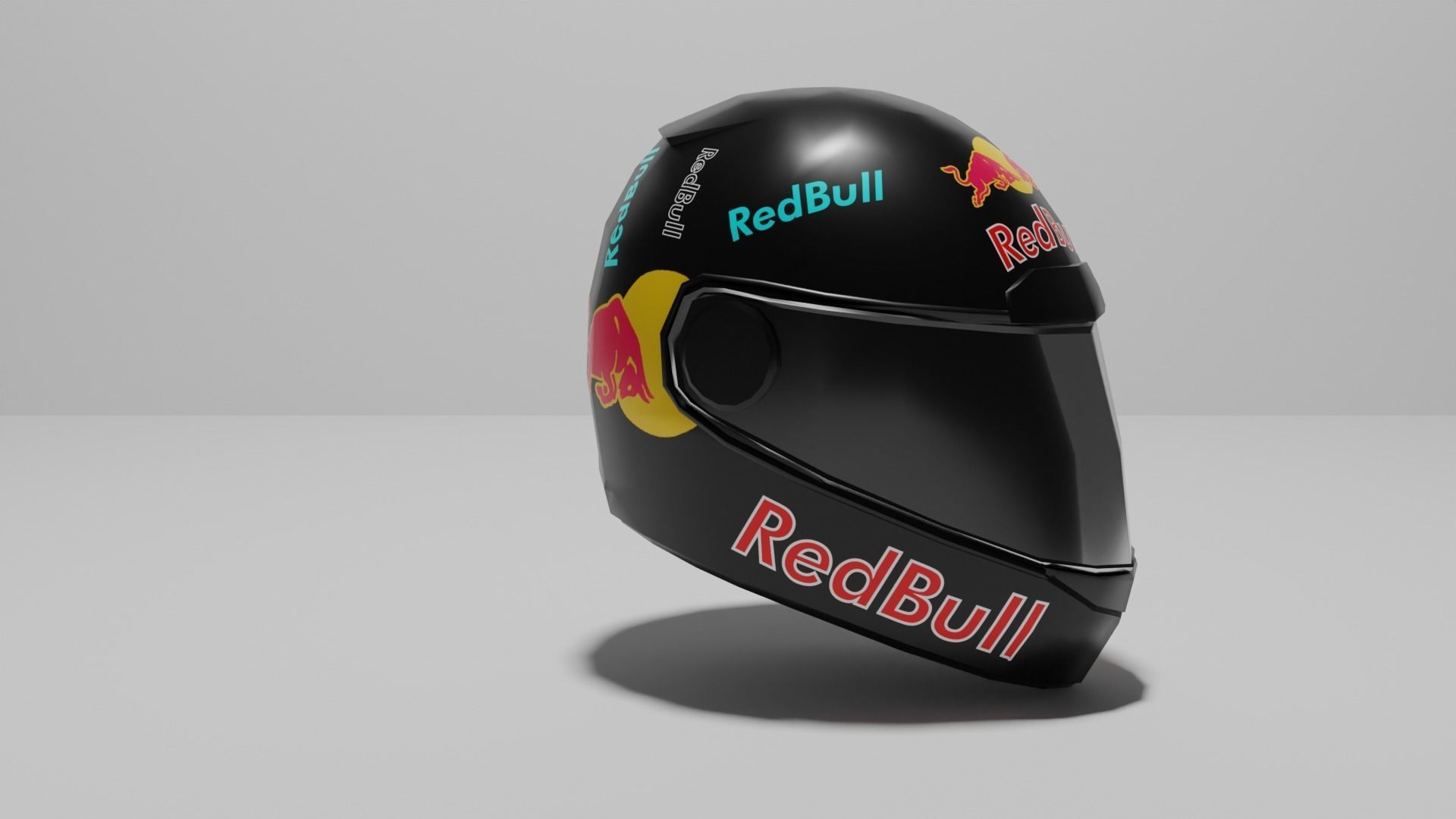 3D model Red bull Helmet VR / AR / low-poly | CGTrader