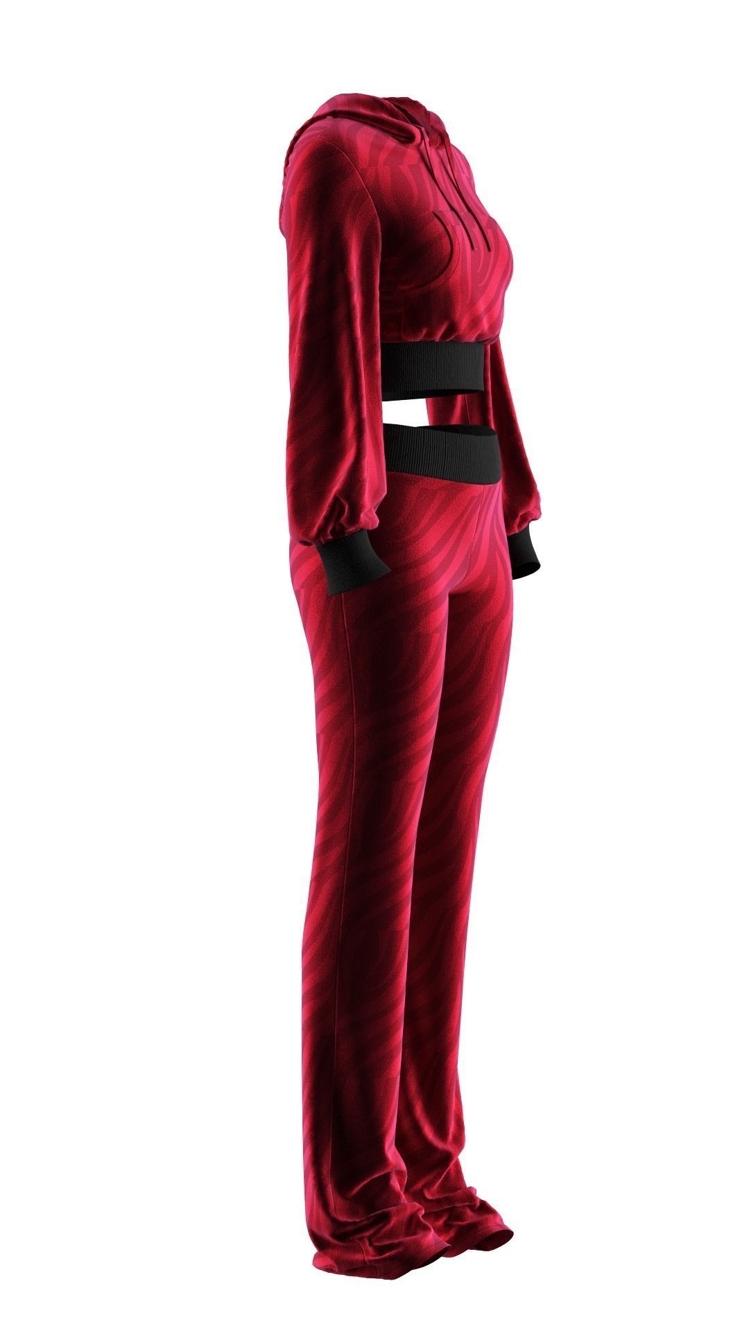 3D model FEMALE TRACKSUIT w MD file and obj file 3D model 3D model VR ...