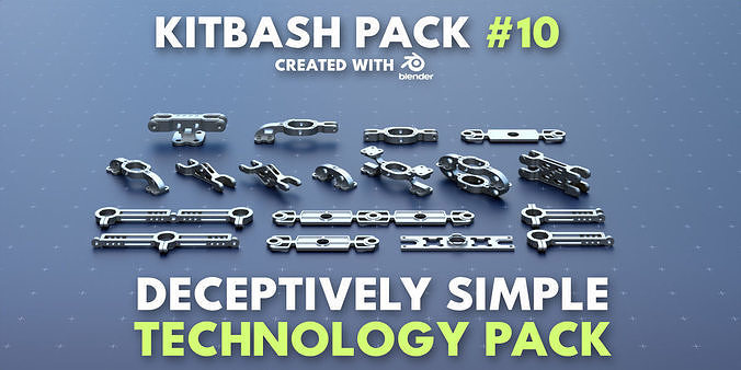 Simple Technology Kitbash Pack 10 3D model | CGTrader