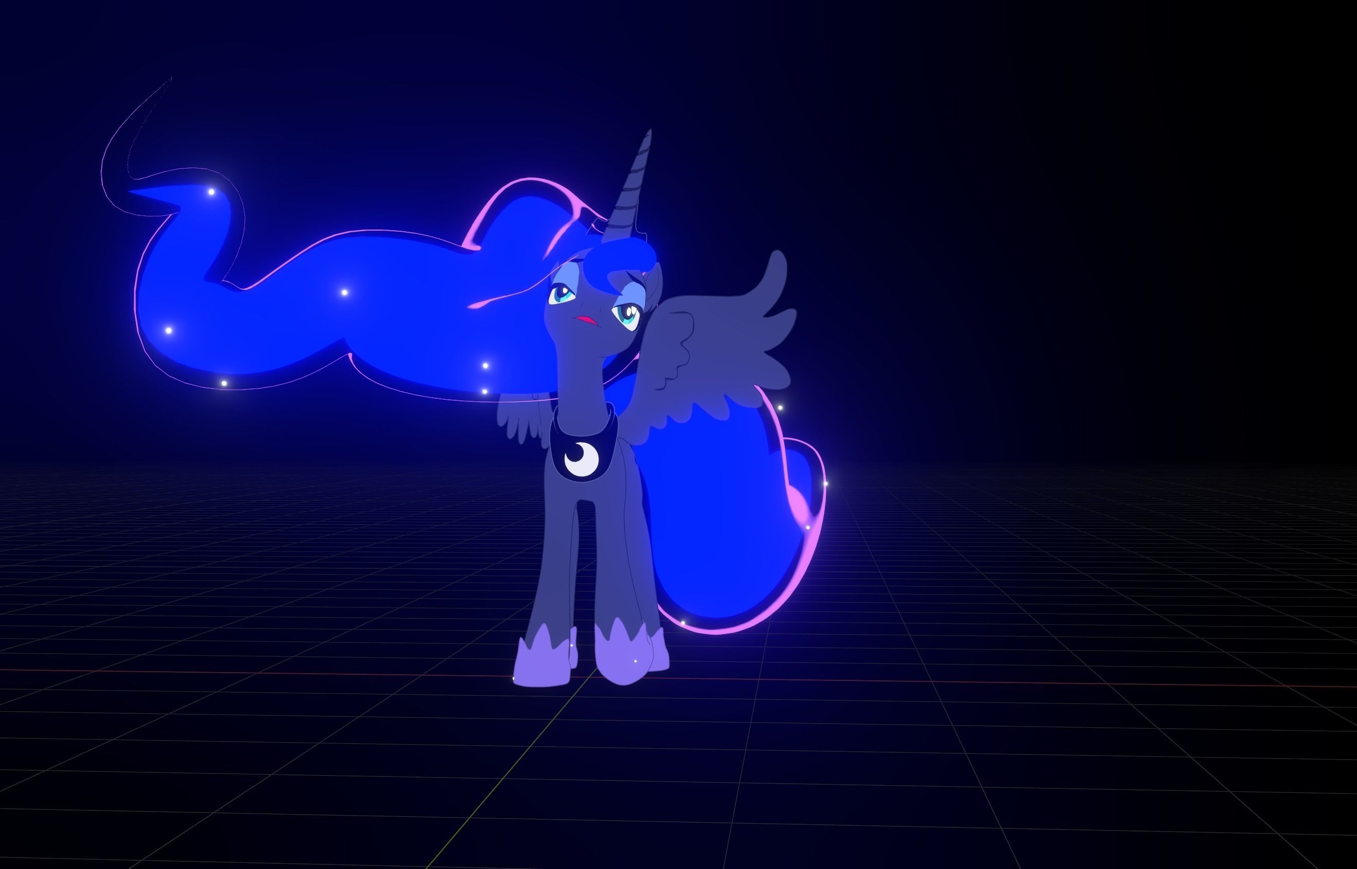 Princess Luna with Toon Shading 3D model rigged | CGTrader