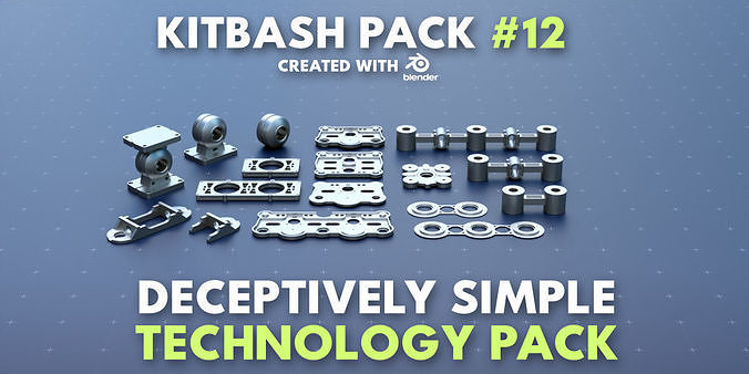 Simple Technology Kitbash Pack 12 3D model | CGTrader
