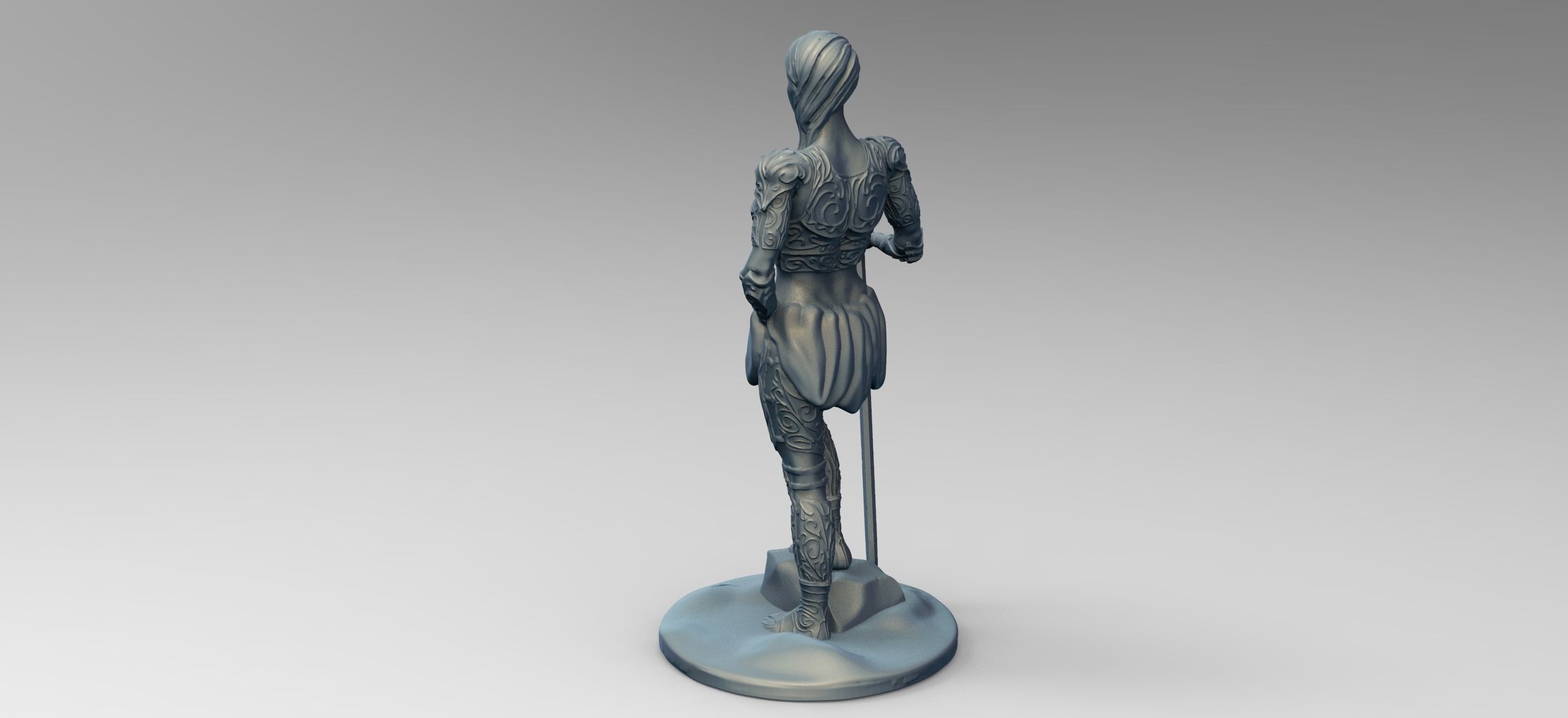 Femail Knight - 3D Print 3D model 3D printable | CGTrader