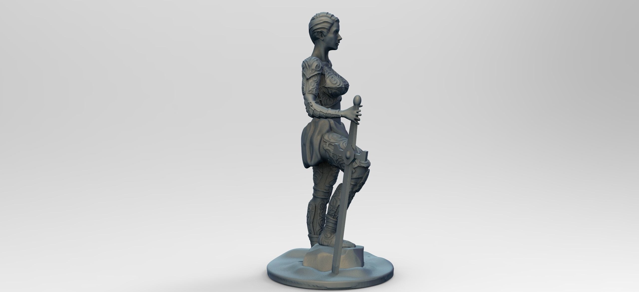 Femail Knight - 3D Print 3D model 3D printable | CGTrader