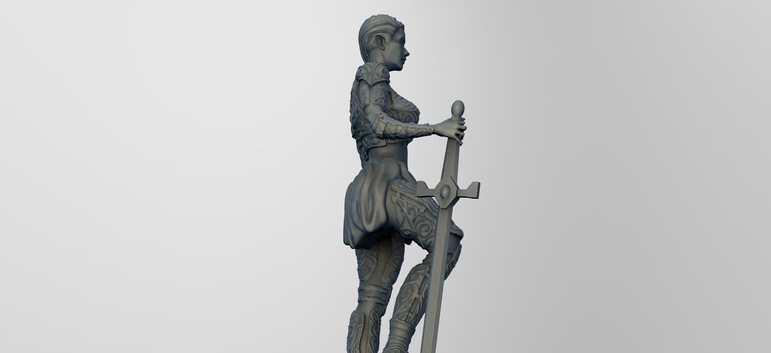 Femail Knight - 3D Print 3D model 3D printable | CGTrader