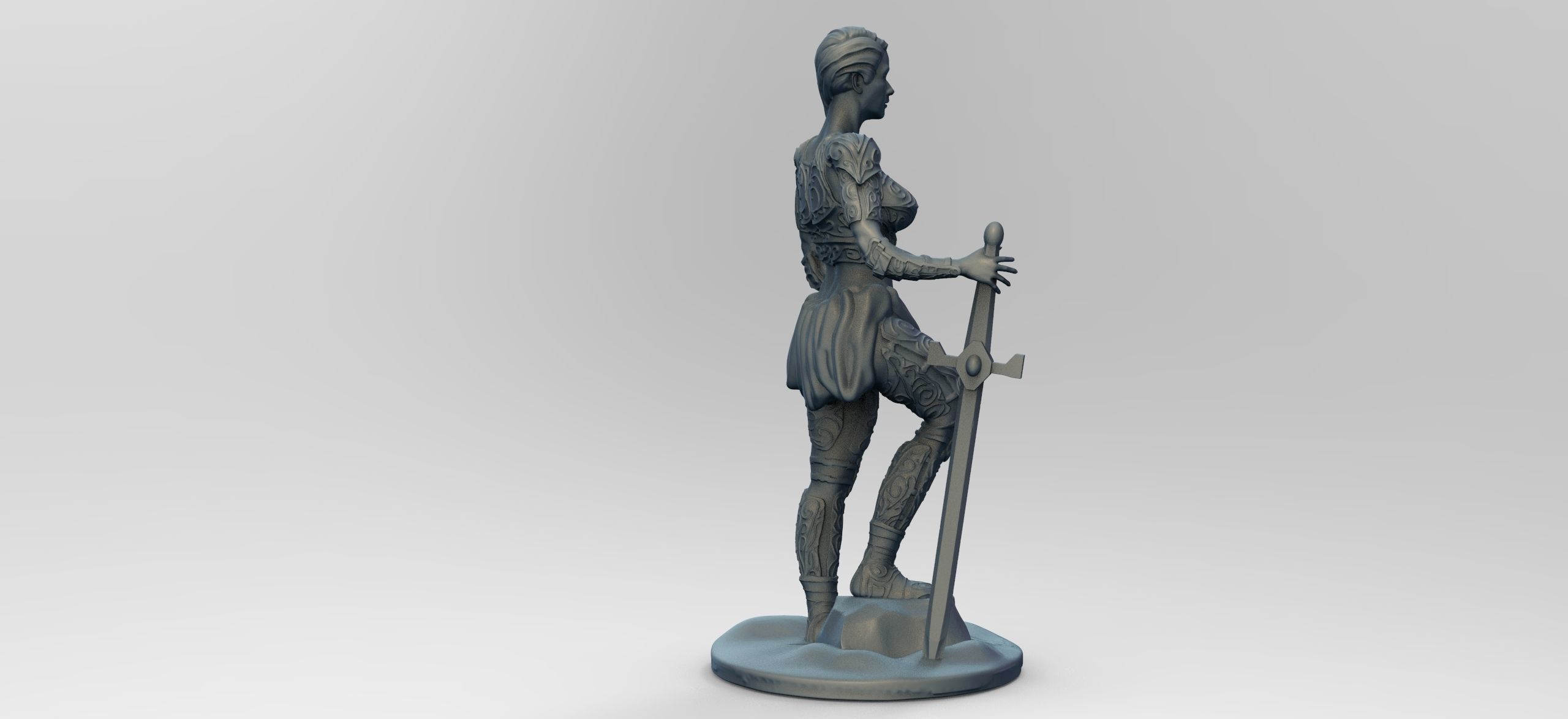 Femail Knight - 3D Print 3D model 3D printable | CGTrader