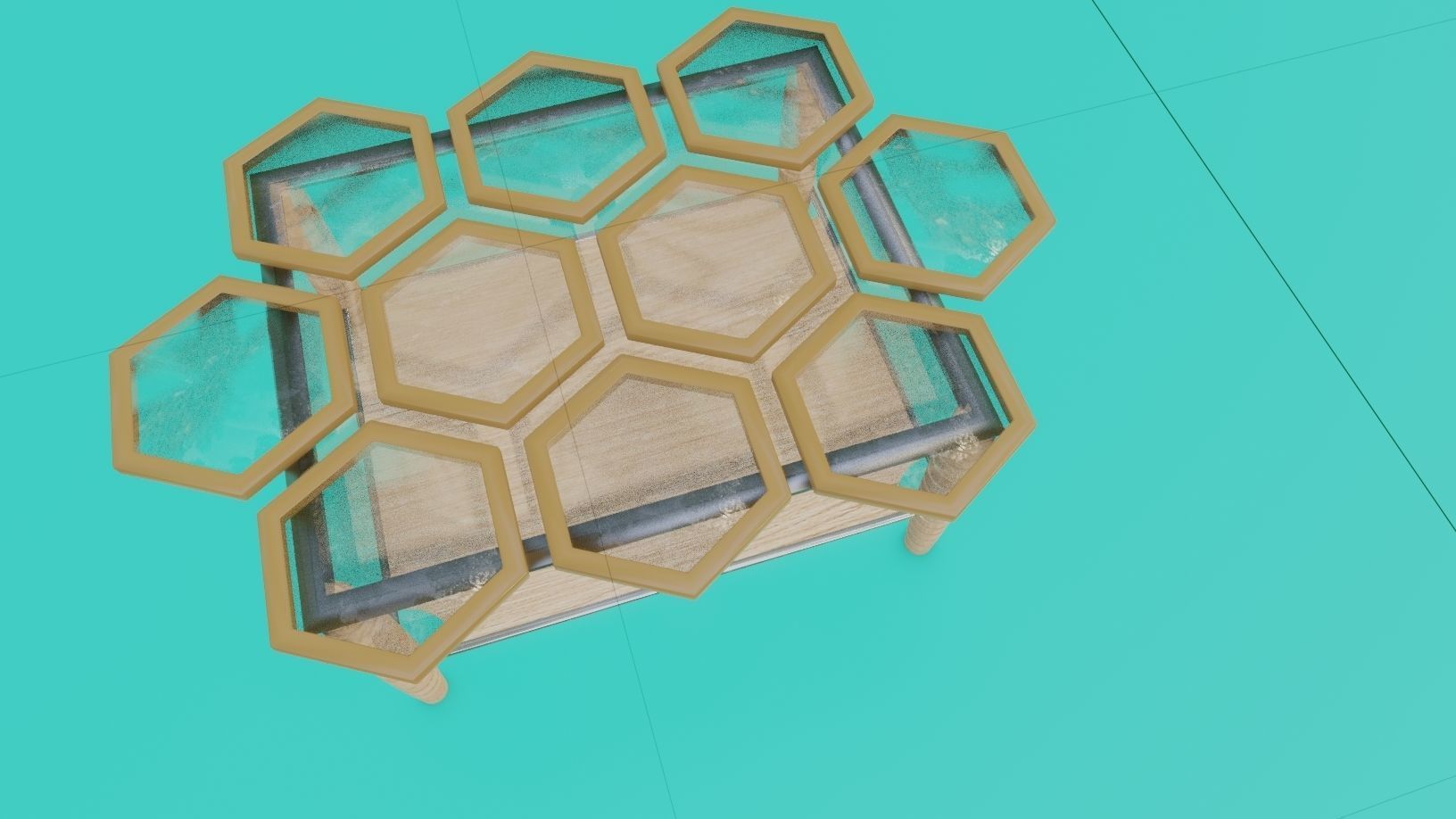 The honeycomb table 3D model | CGTrader