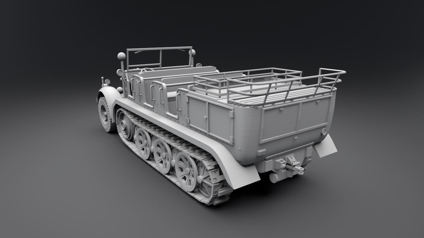 SdKfz 7 Scale model 3D model 3D printable | CGTrader